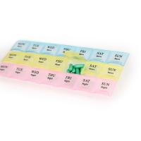 China Large Weekly Pill Organizer 3 Times a Day 7 Day Pill Box Moisture Proof Travel Pill Cases for sale