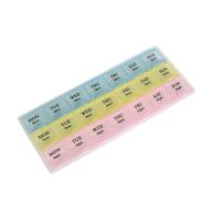 China Large Weekly Pill Organizer 3 Times a Day 7 Day Pill Box Moisture Proof Travel Pill Cases for sale