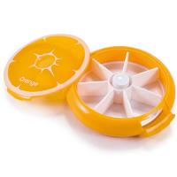 China 7 Cases Round Shape Pill Box With Weekly Pill Organizer Fruit color Pill case for sale