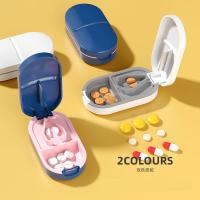 China Pill Cutter Box Portable Medicine Splitter 304 Stainless Steel Blade 8.5x4.5x2.5cm Travel Pill Organizer for sale