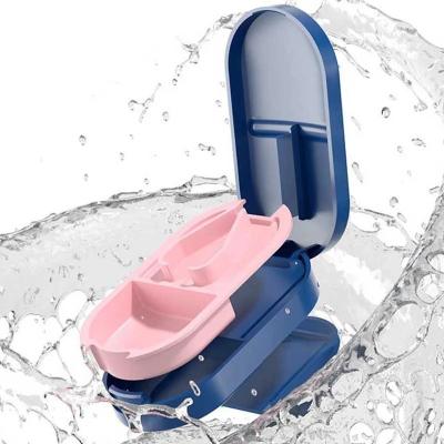 China Pill Cutter Box Portable Medicine Splitter 304 Stainless Steel Blade 8.5x4.5x2.5cm Travel Pill Organizer for sale
