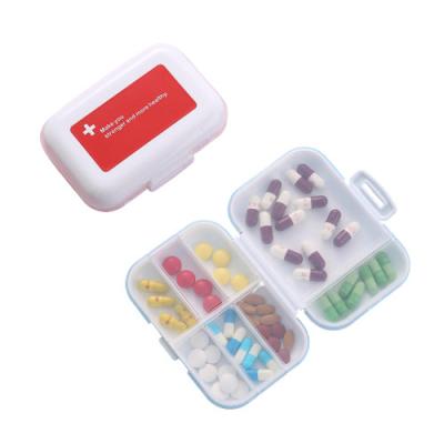 China 8 Compartment Pill Organizer Travel Medicine Dispenser Food Grade BPA Free Daily Pill Box 11.5x7x2.5cm for sale