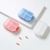 China Custom Logo 7 Day Pill Organizer 8 Compartment Thick Plastic Travel Medicine Box Portable 10x6.5x3.5cm for sale