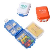 China Portable 8 Grid Pill Organizer Medicine Box Food Grade Plastic Daily Pill Case for sale