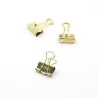 China Gold Metal Binder Clips Assorted Sizes 1.25 to 0.6 Inch 100 Pack Office School Supplies for sale