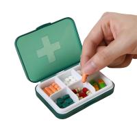China Pomotion customized logo six lattice plastic pill case/medicine box/pill box for sale