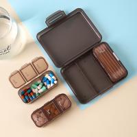 China Custom Logo 7 Compartment Weekly Pill Organizer Portable Pocket Pill Case Medicine Box Dispenser for sale