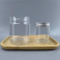 China Custom 150ml 250ml 500ml 600ml Empty Clear Plastic PET Cosmetic Cream Body Butter Scrub Jar with Screw Lid for sale