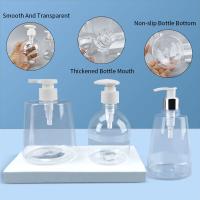 China Custom Clear PET 250ml 300ml 350ml 500ml Plastic Hair Body Care Hand Soap Foaming Shampoo Lotion Pump Bottle for Cosmetic for sale