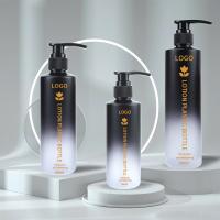 China Custom 350ml 400ml 500ml Gradient Color PET Cosmetic Shampoo Conditioner Shower Gel Lotion Pump Plastic Bottle for sale