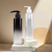 China Custom 350ml 400ml 500ml Gradient Color PET Cosmetic Shampoo Conditioner Shower Gel Lotion Pump Plastic Bottle for sale