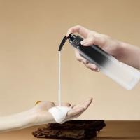 China Custom 350ml 400ml 500ml Gradient Color PET Cosmetic Shampoo Conditioner Shower Gel Lotion Pump Plastic Bottle for sale