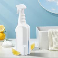 China 850ml HDPE Opaque Durable Corrosion Resistant Plastic White Trigger Spray Cleaning Bottles for Kitchen Car Flooring Toilet for sale