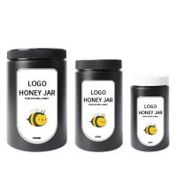 China Custom Wide Mouth 7 oz 17 oz  35 oz Cookie Honey Jar Candy Jam Spices Plastic Jar with Lids for sale