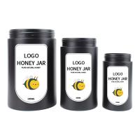 China Custom Wide Mouth 7 oz 17 oz  35 oz Cookie Honey Jar Candy Jam Spices Plastic Jar with Lids for sale