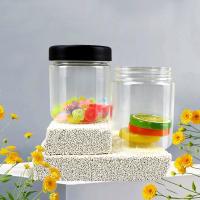 China OEM ODM 250g 300g PLA Wide Opening Plastic Clear Coffee Beans Candy Vitamins Tea Food Grade Jar With Child-proof Open Lid for sale