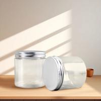 China OEM Empty Clear 500ml 600ml Plastic Pet Ice Cream Supplement Candy Cookies Chocolate Jar Container with Aluminum Lid for sale