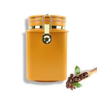 China Coffee Bean Container Food Coffee Kitchen Storage Canister Tea Coffee Canister Plastic Jar for sale