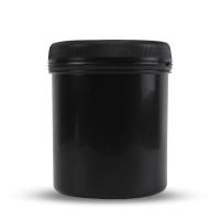 China 1000 ml Plastic Container Cosmetic Jar Black Custom Plastic Honey Jar clear Body Cream Plastic Jars with Screw Top Lids for sale