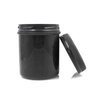 China 1000ml Hdpe Black Plastic Jar Container With Screw Lid for sale
