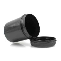 China 1000ml Hdpe Black Plastic Jar Container With Screw Lid for sale