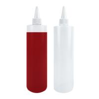 China 17oz 500ml Condiment Squeeze Bottles Squirt Plastic Sauce Containers Ketchup Bottles for sale