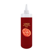 China 17oz 500ml Condiment Squeeze Bottles Squirt Plastic Sauce Containers Ketchup Bottles for sale