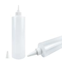 China 17oz 500ml Condiment Squeeze Bottles Squirt Plastic Sauce Containers Ketchup Bottles for sale