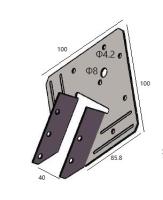 China 24 Pcs Black Hurricane Ties Powder Coated Hurricane Straps Fit 2X Truss To Rafter Connector For Roofing Trusses Wood Timber for sale