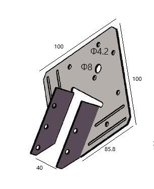 China 24 Pcs Black Hurricane Ties Powder Coated Hurricane Straps Fit 2X Truss To Rafter Connector For Roofing Trusses Wood Timber for sale