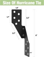 China Hurricane Straps Brackets 25 Pcs Hurricane Tie With Black Powder-Coated Hurricane Straps Trusses / Rafters Ties for sale