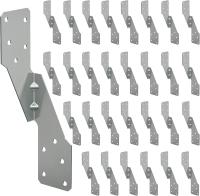 China Hurricane Straps H2.5A Right Tie Heavy Duty Galvanized Hurricane Tie 25ct Rafter Ties Double Reinforcement for Left-Hander 25pcs for sale