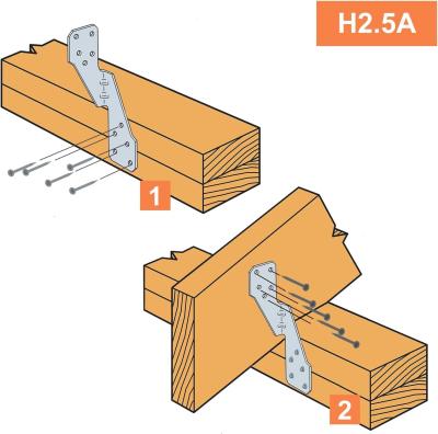 China H2.5A Strong Hurricane Tie Straps Trusses Bracket Hanger for Rafters Roof for sale
