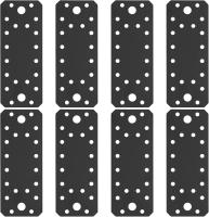 China 8 Pcs Flat Joining Plates Metal Mending Plates Perforated For Furniture Repair for sale