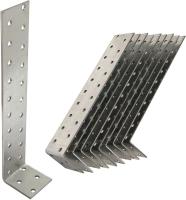 China Galvanised L Steel Angle Timber Anchor Brackets 40 X 200 X 40 Wood Joining Fixing for sale