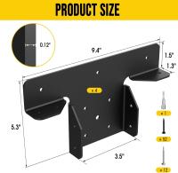 China Heavy Duty Pergola Brackets Adjustable Pergola Brackets 4x4 Fence Post Brackets for Metal Posts to Wood for sale