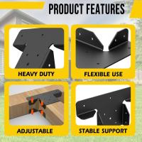 China Heavy Duty Pergola Brackets Adjustable Pergola Brackets 4x4 Fence Post Brackets for Metal Posts to Wood for sale