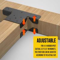 China Heavy Duty Pergola Brackets Adjustable Pergola Brackets 4x4 Fence Post Brackets for Metal Posts to Wood for sale
