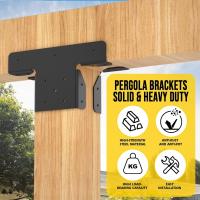China Heavy Duty Pergola Brackets Adjustable Pergola Brackets 4x4 Fence Post Brackets for Metal Posts to Wood for sale