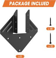 China Black Hurricane Tie Clips Fits 2x4 2x6 Truss to Rafter Connectors for Roof Joist Hanger Truss Timber Connectors for sale