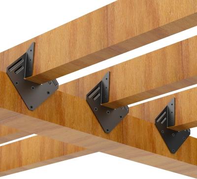 China Black Hurricane Tie Clips Fits 2x4 2x6 Truss to Rafter Connectors for Roof Joist Hanger Truss Timber Connectors for sale