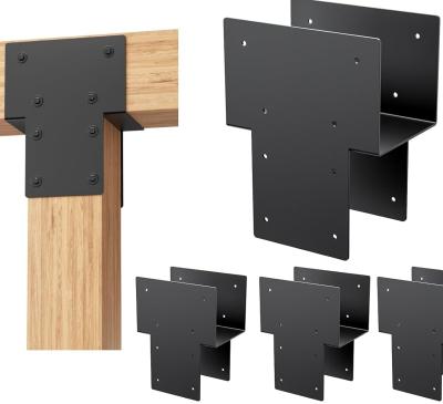 China Heavy-Duty Steel Post Caps Tie Bracket For Connecting Wood Gazebo Deck Patio Post Wood Beams Bracket Metal Material for sale