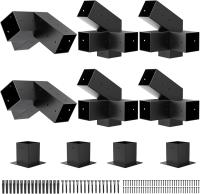 China Heavy Duty 30° Slanted Roof Wall Mount 4x4 Pergola Bracket Kit Angled Construction Pergola Hardware for Outdoor Wood Gazebo Sheds for sale