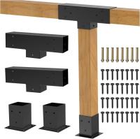 China 30° Pergola Bracket Kit for 4x4 Lumber,L-Shaped DIY Woodwork Connector,Outdoor Pergola & Porch Construction Hardware for sale