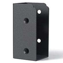 China Black Powder Coated 18 Gauge 2x4 Brackets for Wood Deck Rail to Post, Heavy Duty Steel Deck Railing Connectors 2 x 4 with Pre-Drilled Screw Holes for sale