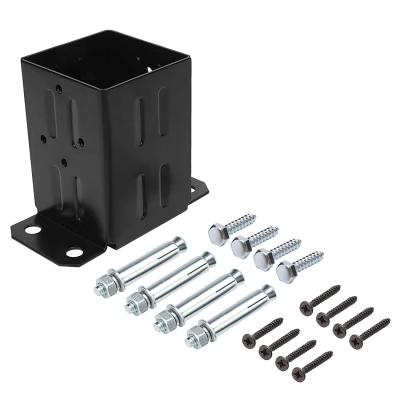 China 4x4 Post Base for Concrete - Carbon Steel Anchor for Pergola & Fence for sale