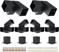 China Pergola Kit with Brackets 30° Slanted Roof Pergola Bracket Kit Roof Wall Mount Extension Bracket Kit for sale