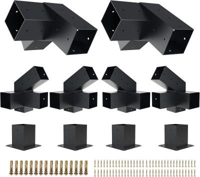 China Pergola Kit with Brackets 30° Slanted Roof Pergola Bracket Kit Roof Wall Mount Extension Bracket Kit for sale