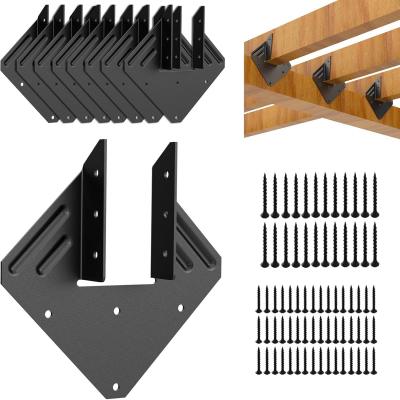 China Black Hurricane Tie Clips, Fits 2x4, 2x6 Truss to Rafter Connectors for Roof Joist Hanger Truss Timber Connectors for sale