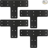 China Durable Steel Material T Post Timber Bracket with Black Powder-Coated Finish for Versatile Connectivity for sale